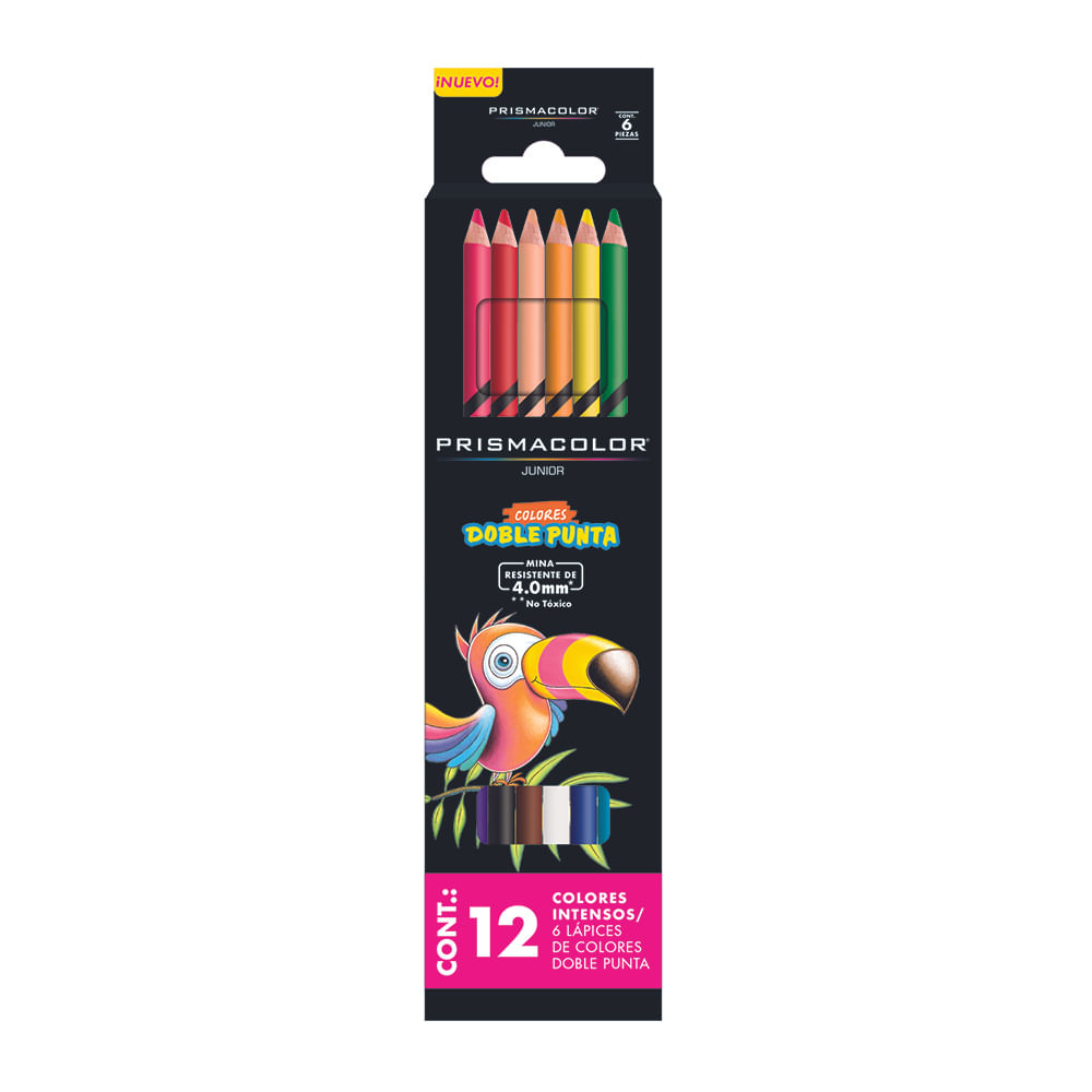 LAPICES DE COLOR DOBLE PUNTA CON 6 PRISMACOLOR JUNIOR 2068523 - Ofix