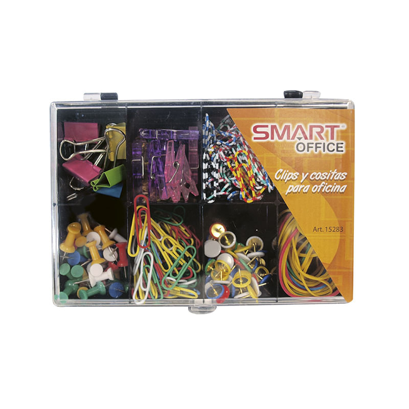 Clips Y Cositas Estuche P/Ofna C/8Div Blt 15283 - Ofix