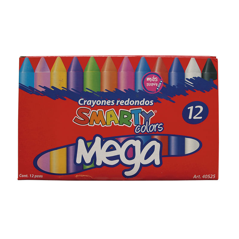 Crayon Red Mega Con 12 Smarty 40525 - Ofix