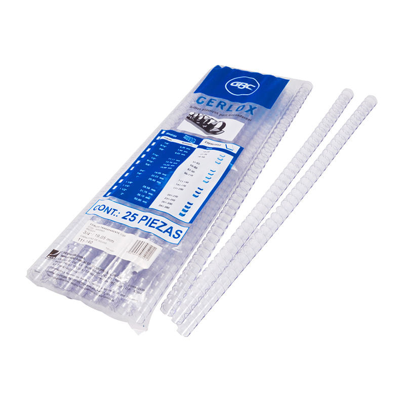 ARILLO PLASTICO 3/4 TRANSPARENTE 25PZAS CERLOX 4002665 - Ofix