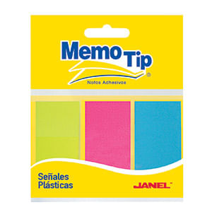 Banderitas 3 Colores Neon 1X1.69 Memotip 6570116795 - Ofix