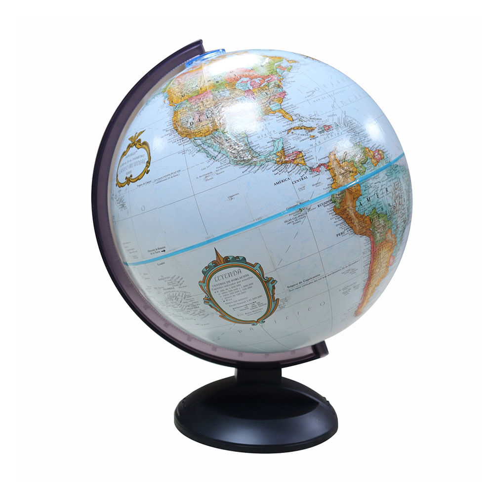GLOBO TERRAQUEO TRAVELER AZUL BASE PLAST 30565 - Ofix