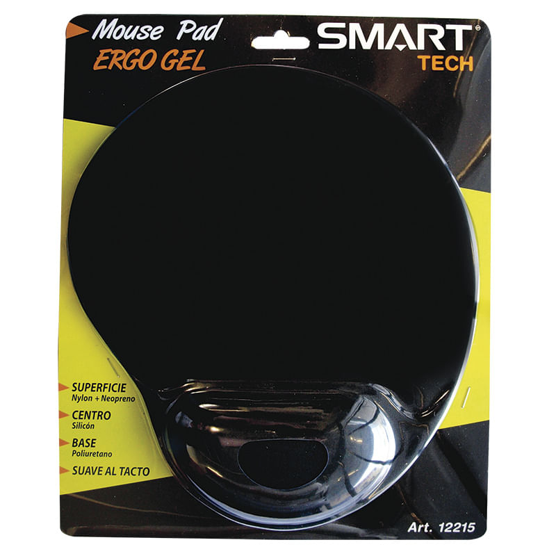 TAPETE PARA MOUSE ERGONOMICO GEL NEGRO 12215