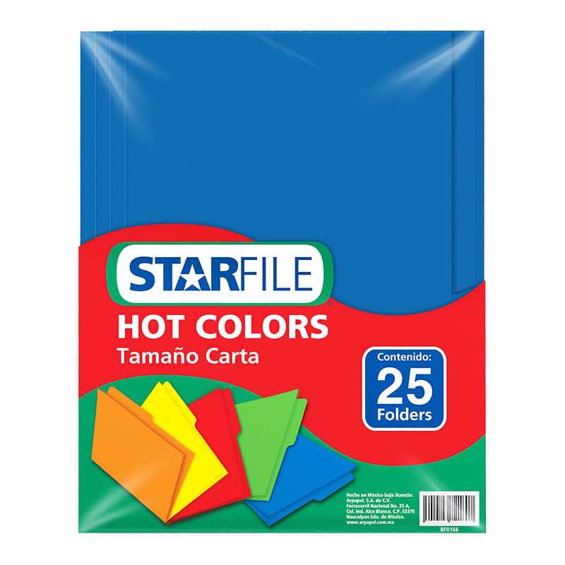 FOLDER CARTA AZUL REY CON 25PZAS PH0031