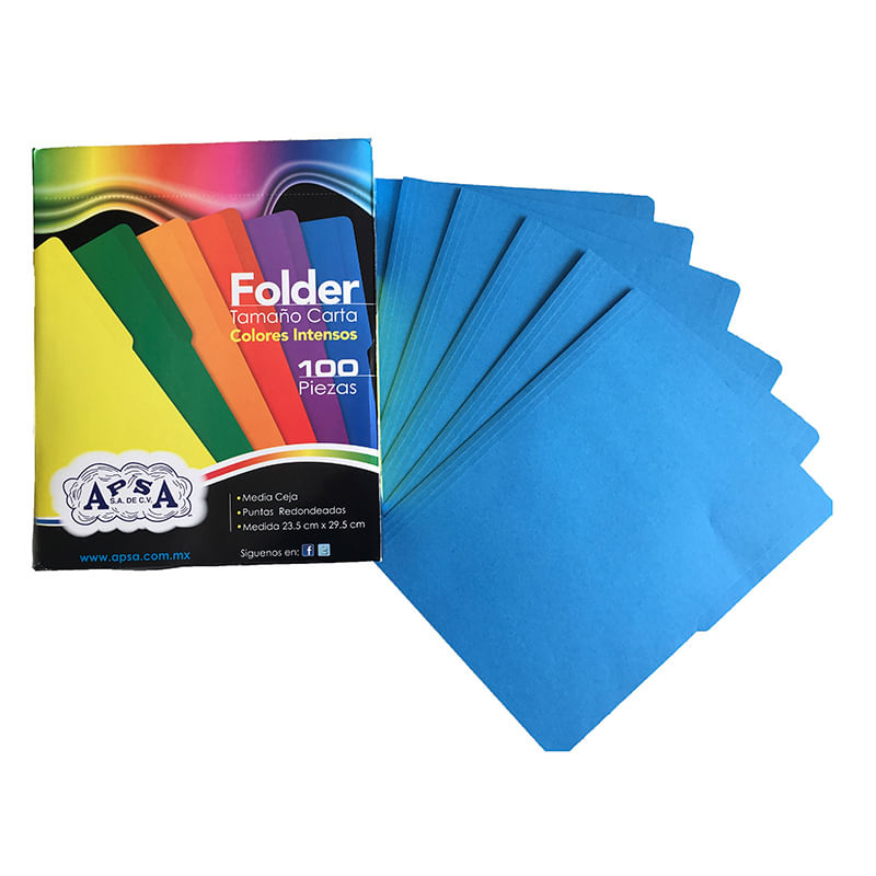 Folder Carta Azul Rey Intenso Con 100Pzas L81 - Ofix