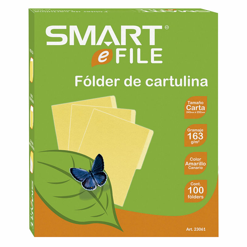 FOLDER CARTA AMARILLO CON 100PZAS 23061