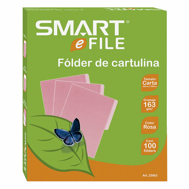 FOLDER CARTA ROSA CON 100PZAS 23063