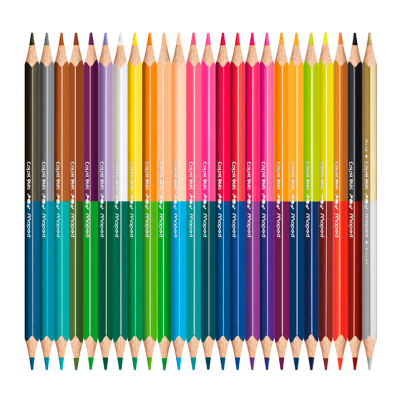 Lapices Doble Color 24-L Triangular Duo Color Peps 829602Zv - Ofix