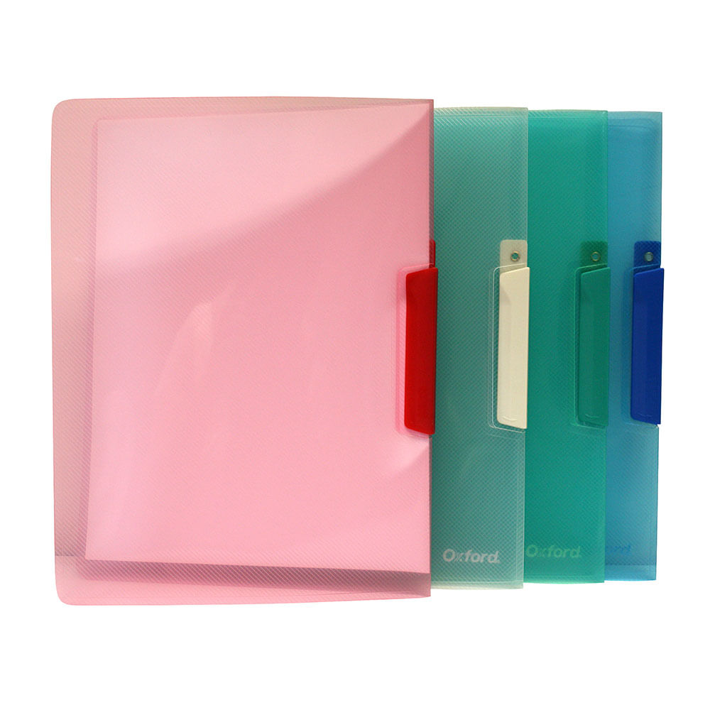 FOLDER CARTA PLASTICO CON CLIP COLORES TRANSP F340 - Ofix