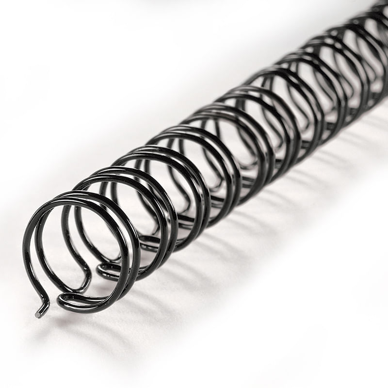 Arillo Metalico 1/4 Negro 20Pzas Twin Loop P7229 - Ofix