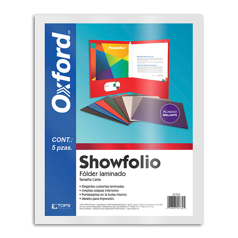 Folder Carta Laminado Blanco Con 5Pzas 51732 - Ofix
