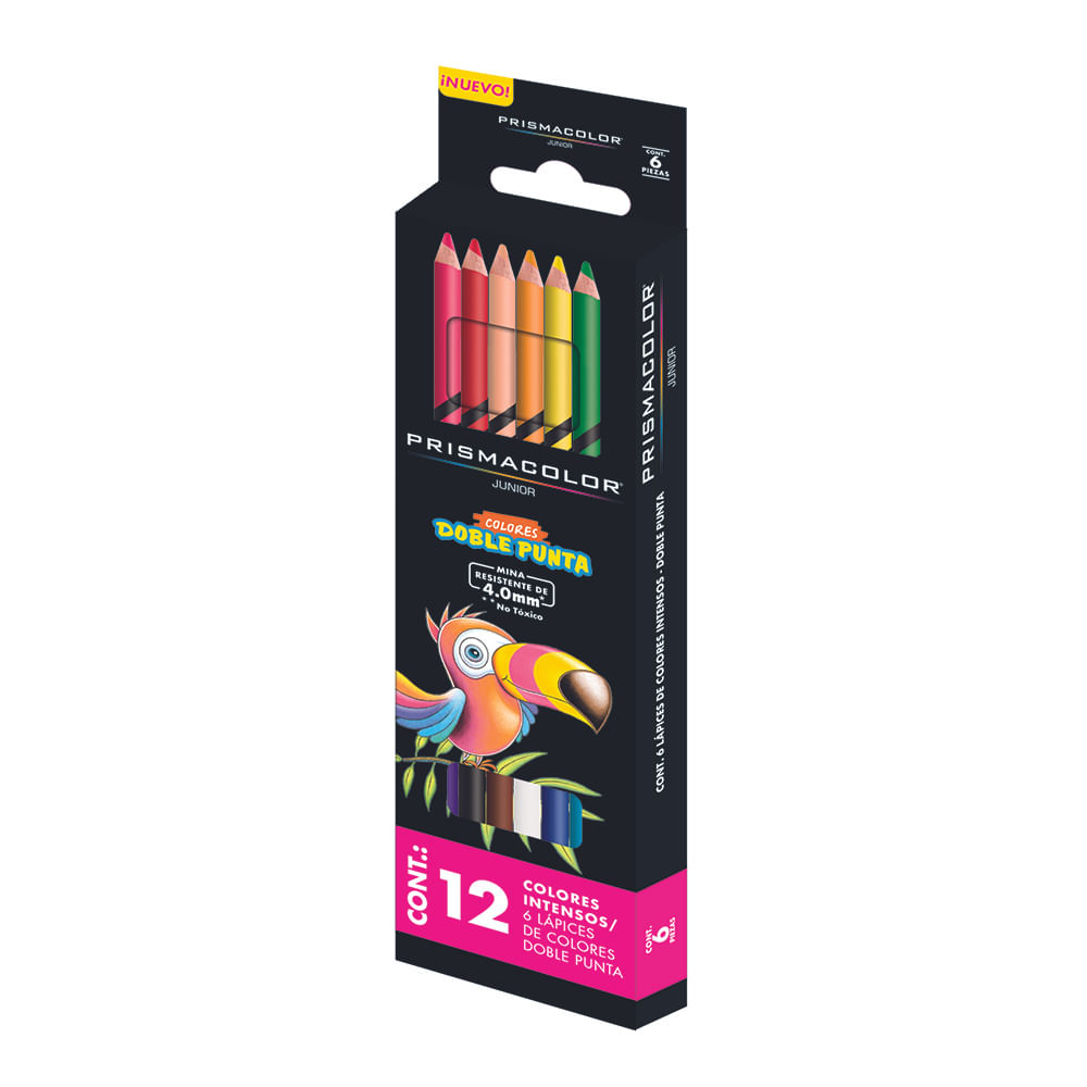 LAPICES DE COLOR DOBLE PUNTA CON 6 PRISMACOLOR JUNIOR 2068523 - Ofix