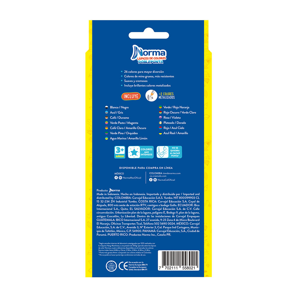 Lapices Doble Color 13-L Norma 555802 - Ofix