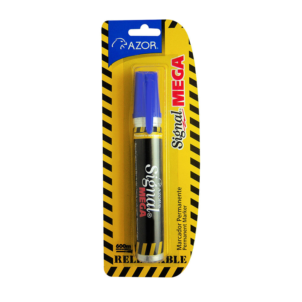 Marcador Permanente Azul Signal Mega Blt 301.1510Az - Ofix