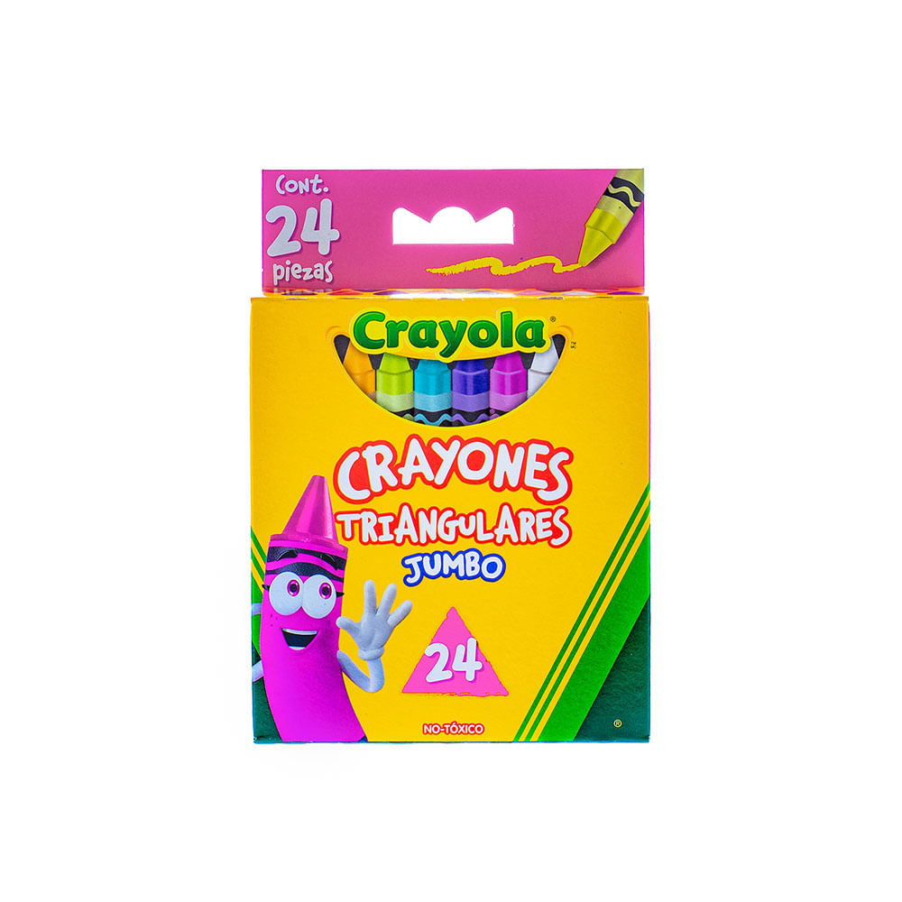 CRAYON TRIANGULAR JUMBO 24 COLORES CRAYOLA 52-4324 - Ofix