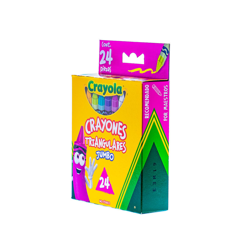 CRAYON TRIANGULAR JUMBO 24 COLORES CRAYOLA 52-4324 - Ofix