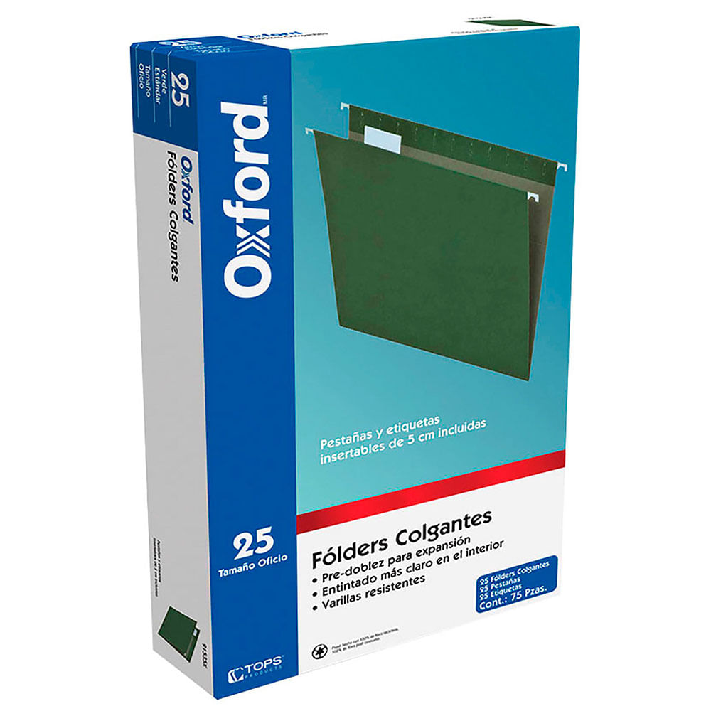 Folder Colgante Oficio Verde C/25Pzas Tradicional 91535X - Ofix