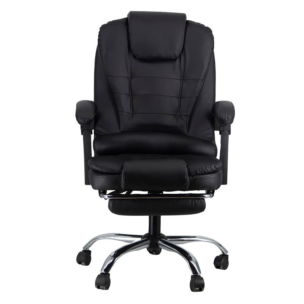 Sillon Ejecutivo Respaldo Alto Negro Con Reposapies D-07 - Ofix