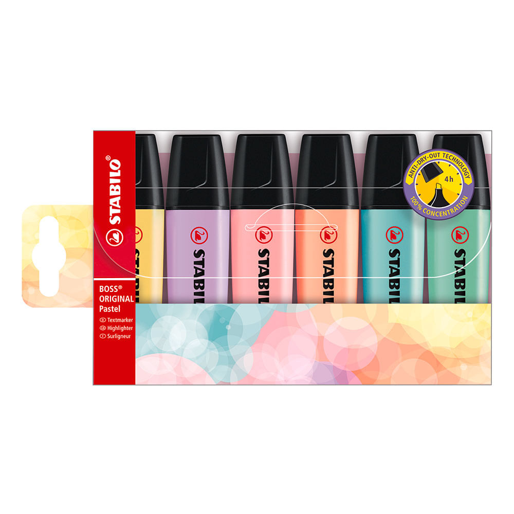 Marcatextos Stabilo Boss Con 6 Colores Pastel 70/6-2 - Ofix