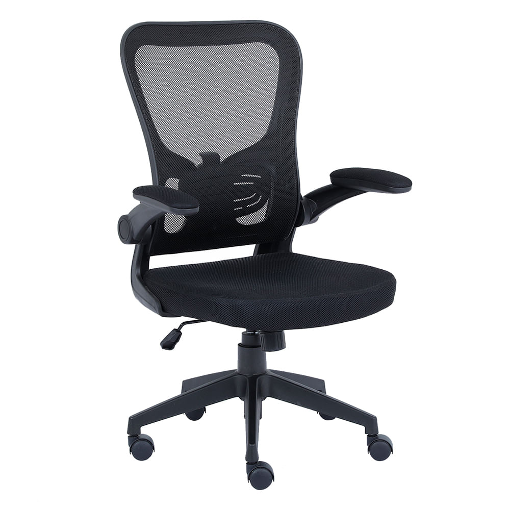 Silla Ejecutiva Nextep Con Descansabrazos Ajustable Tela/Malla Negro Ne-650A - Ofix